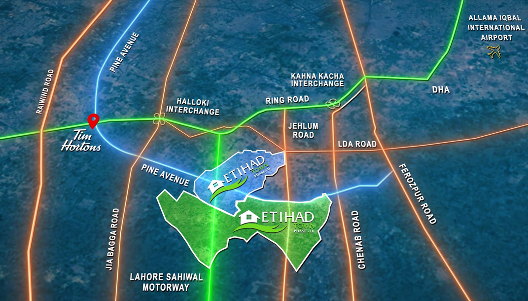 Etihad Town Phase 2 Location